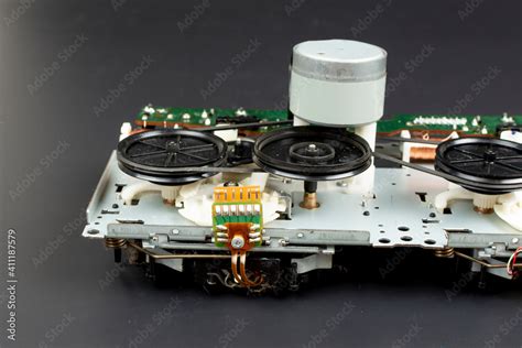 Mechanism For A Tape Recorder With Gears In An Exploded View Close Up Stock Photo Adobe Stock