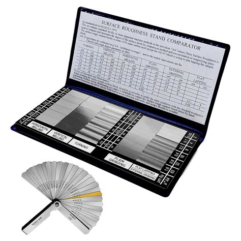30pcs Surface Roughness Comparators Roughness Test Block Ra0 05 12