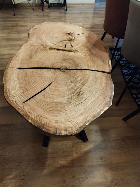 Stolik kawowy plaster drewna UNIKAT Wrocław Fabryczna OLX pl