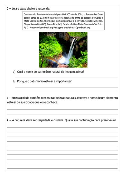 Patrimônio cultural material imaterial e natural Atividade de