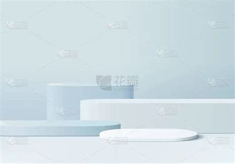 圆柱体抽象最小场景与几何平台夏季背景向量3d渲染与讲台。展示化妆品的立场。基座上的舞台展示现代3d 花瓣网