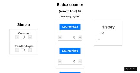 React Redux Counter Zero To Hero Forked Codesandbox