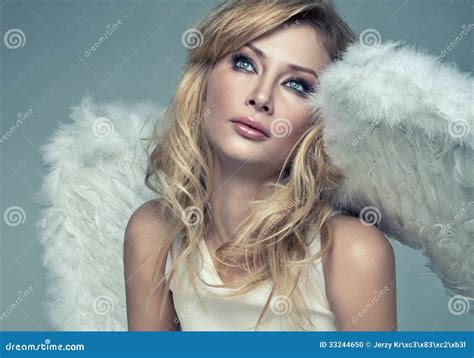 Beautiful Blond Angel Stock Photo Image Of Abstract