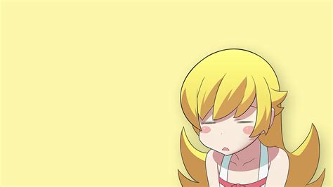 デスクトップ壁紙 1920x1080 Px アニメの女の子 アニメベクトル 忍野忍 単純な背景 1920x1080