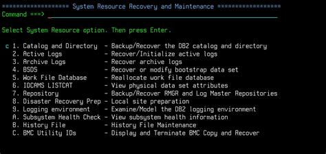 How To Display Bmc Ami Utilities Using Bmc Ami Recovery Manager For Db2