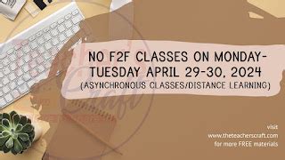 ASYNCHRONOUS CLASSES DISTANCE LEARNING On Monday And Tuesday The Teacher S Craft