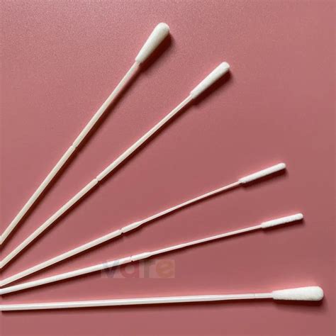 Flock Oral Swab With 80mm Break Point Flocked Sterile Throat Swabs