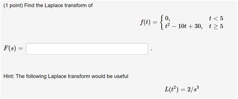 Solved 1 ﻿point ﻿compute The Inverse Laplace