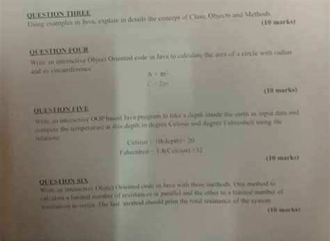 Solved QUESTION THREE Using Examples In Java Explain In Chegg