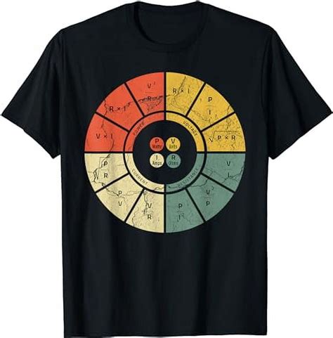 Vintage Ohms Law Diagram Electrical Electronics Engineer T Shirt