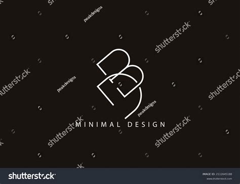 alphabet letter db logo design line stock vector royalty free