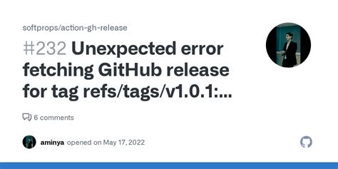 Unexpected Error Fetching Github Release For Tag Refstagsv101