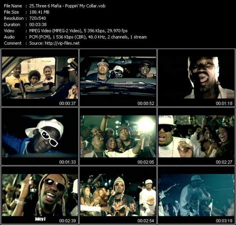 Three 6 Mafia Poppin My Collar Download Hq Music Video Vob Of