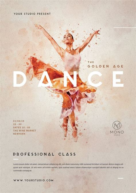 Ballet Dance Flyer Design Template Place Dance Poster Design Dance