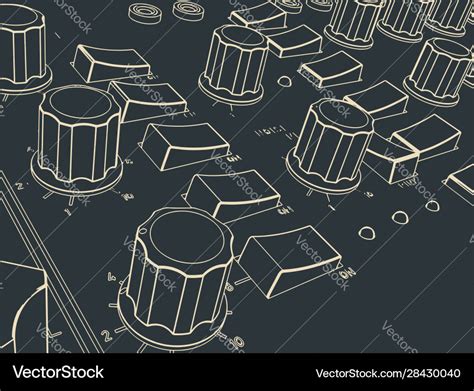 Control Panel Close Up Royalty Free Vector Image