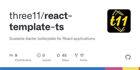 GitHub Three11 React Template Ts Scalable Starter Boilerplate For React Applications