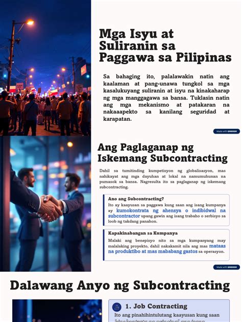 Mga Isyu At Suliranin Sa Paggawa Sa Pilipinas Pdf