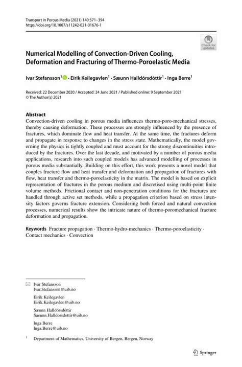 Pdf Numerical Modelling Of Convection Driven Cooling Dokumen Tips