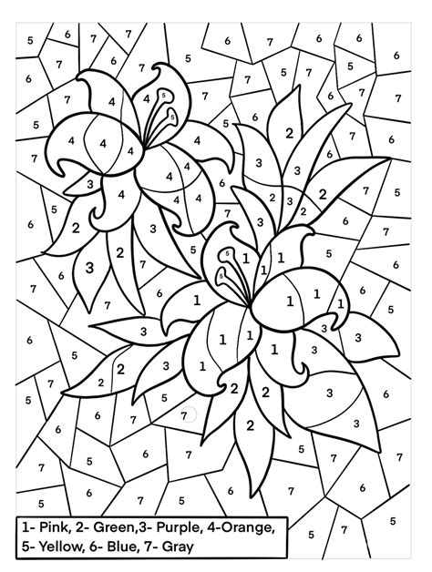 Hard And Difficult Color By Number Coloringbynumbercom