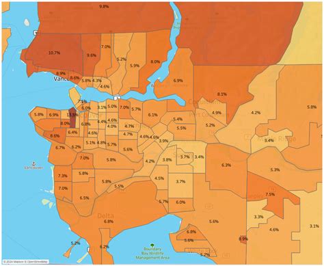 Vancouver Bc Zip Code Map Canadian Area Code Listings And Map