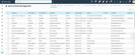 users and roles