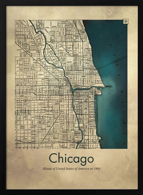 Chicago Map Poster By Dion Gem Care Of Posters