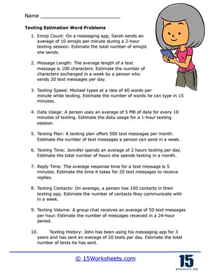 Estimation Word Problems Worksheets Worksheets Worksheet Hero