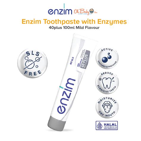 Enzim Toothpaste With Enzymes 40plus 100ml Mild Flavour Shopee Malaysia
