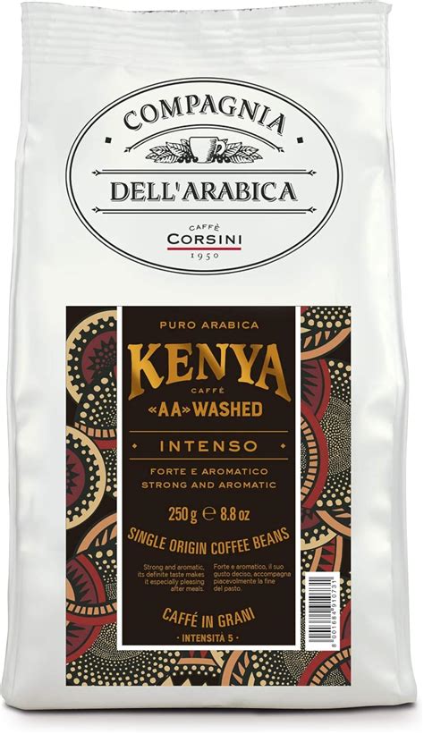 Compagnia dell'Arabica Café Kenya "aa" grain lavé 250 g. : Amazon.fr ...