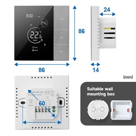Beok Tuya Wifi Padló Termosztát Elektromos Vízmelegítő Gáz Kazán