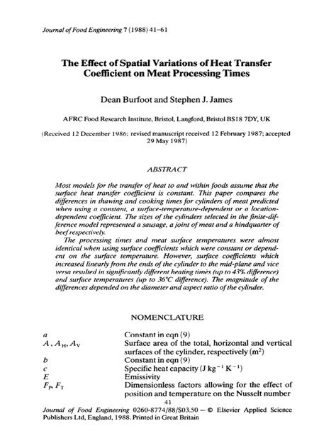 Pdf Heat Transfer Coefficient On Meat Dokumen Tips