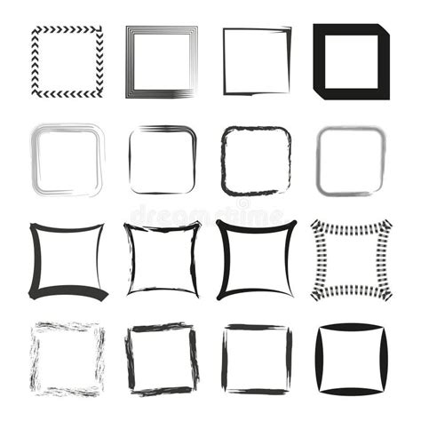 Abstract Square Frames Collection Vector Illustration Eps 10 Stock