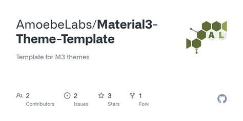 Github Amoebelabs Material3 Theme Template Template For M3 Themes