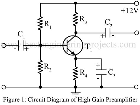 High Gain Preamplifier Circuit Using Single Transistor Engineering