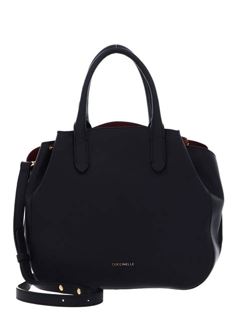 Coccinelle Soft Wear M Borsa In Pelle Con Tracolla Noir Brule