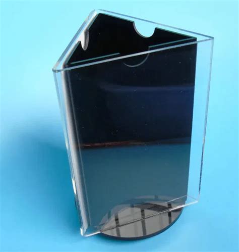 Custom 3 Sided Acrylic Rotating Menu Holder Acrylic Menu Holder And Rotating Triangle Menu