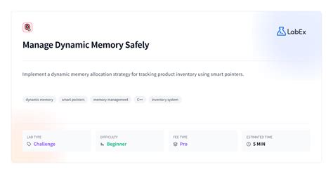 manage dynamic memory safely labex