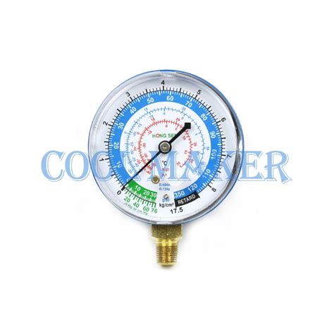 냉매 압력계 매니 폴드 게이지 고 저압 R134a R404a R22 R410a 냉장고 에어컨 자동차 냉매 용 A C 컴프레서
