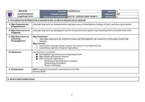 Kahalagahan Ng Computer At Computing Devices Docx