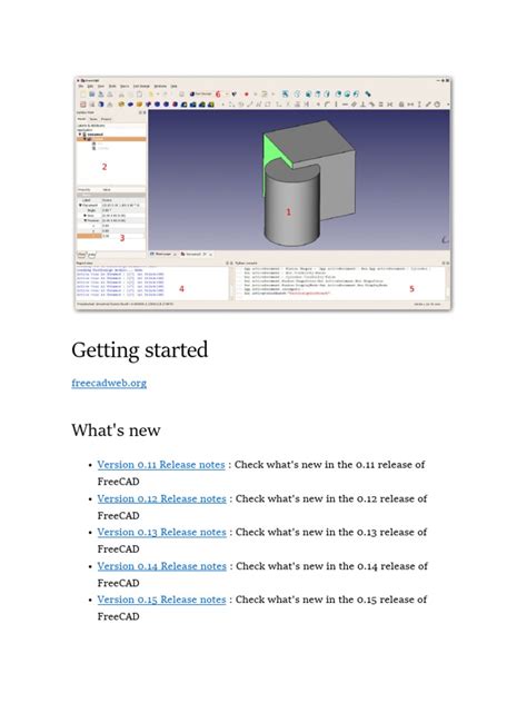Freecad Getting Started Guide Pdf Button Computing 3 D Modeling
