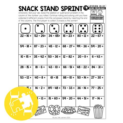 Lucky To Learn Math 1st Grade Lesson 10 12 Word Problems To 100 Review Collaboration