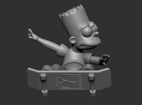 Obj File Bart Simpson Skater 🛹・model To Download And 3d Print・cults