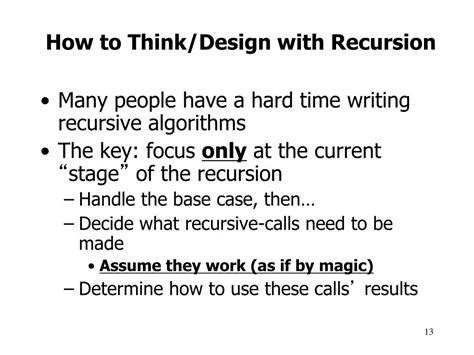 Ppt Introduction To Recursion And Recursive Algorithms Powerpoint