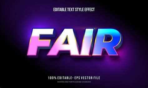 Premium Vector Editable Text Effect Gradient Vibrant Shiny Color Text