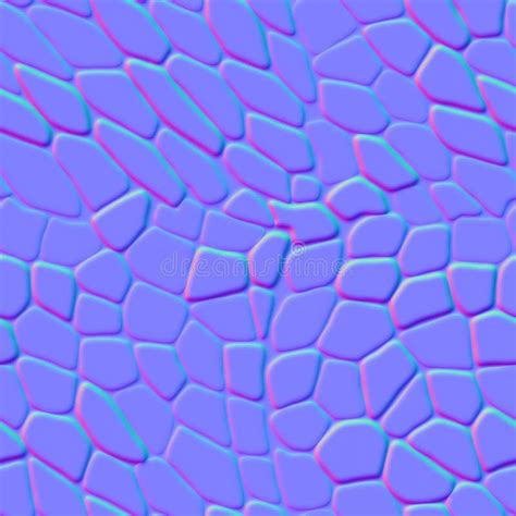 Normal Map Of Seamless Cobble Mosaic Organic Pattern Stock Illustration
