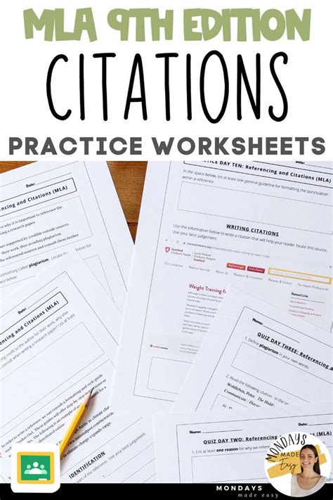 Teach MLA Ninth Edition Works Cited And Bibliography Using These No