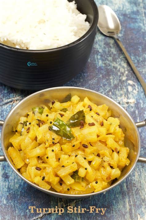 Turnip Stir Fry Noolkol Poriyal Kohlrabi Curry Recipe Subbus Kitchen