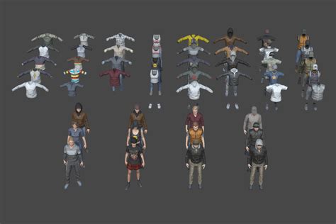 Npc Casual Set 01 3d Humanoids Unity Asset Store