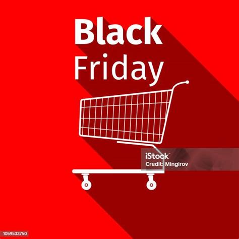 검은 금요일 판매 긴 그림자에 있는 쇼핑 카트 플랫 아이콘입니다 벡터 일러스트 레이 션 가격에 대한 스톡 벡터 아트 및 기타 이미지 가격 개념 개성 개념 Istock