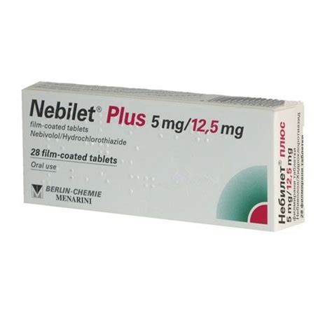 Небилет плюс 5 mg/12,5 mg х28 филмирани таблетки
